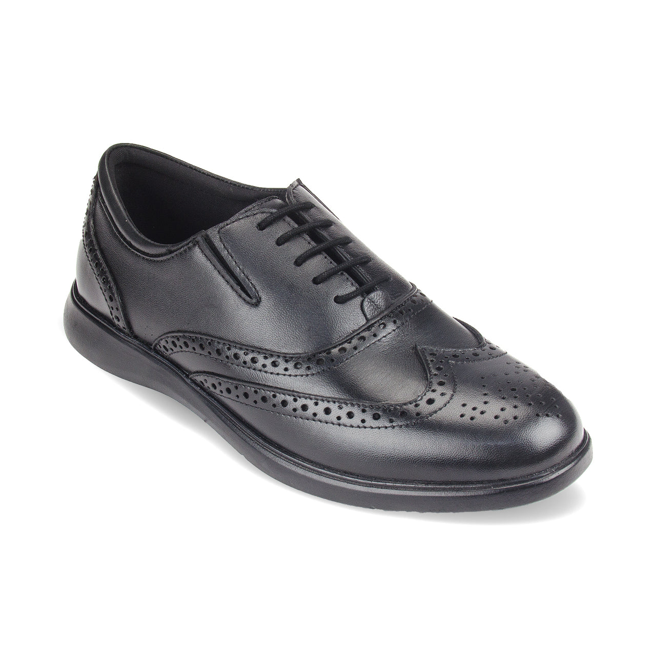 Men's Deep Cut Leather Lace-Up Padded Brogues Shoes – Pavers England