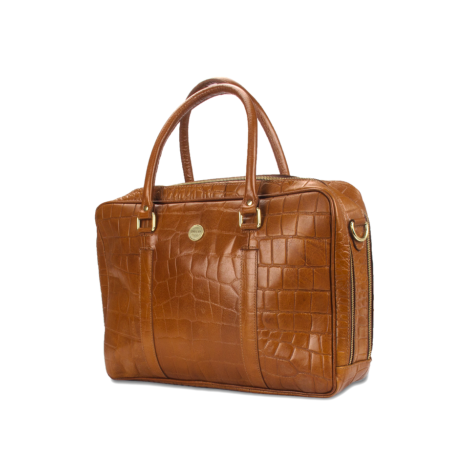 Office Essentials Unisex Textured Leather Laptop Bag – Pavers England